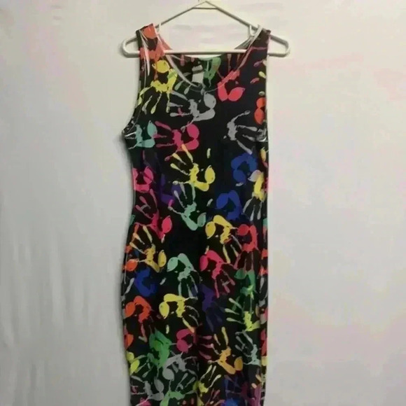 chelsey | Dresses | Chesley Body Con Handprint Dress | Poshmark